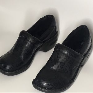 boc | Shoes | Boc Black Vegan Leather Tooled Clogs Woma | Poshmark